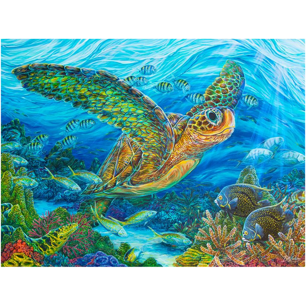 Colorful Sea Turtle Art - Canvas Poster – Kelly of the Wild